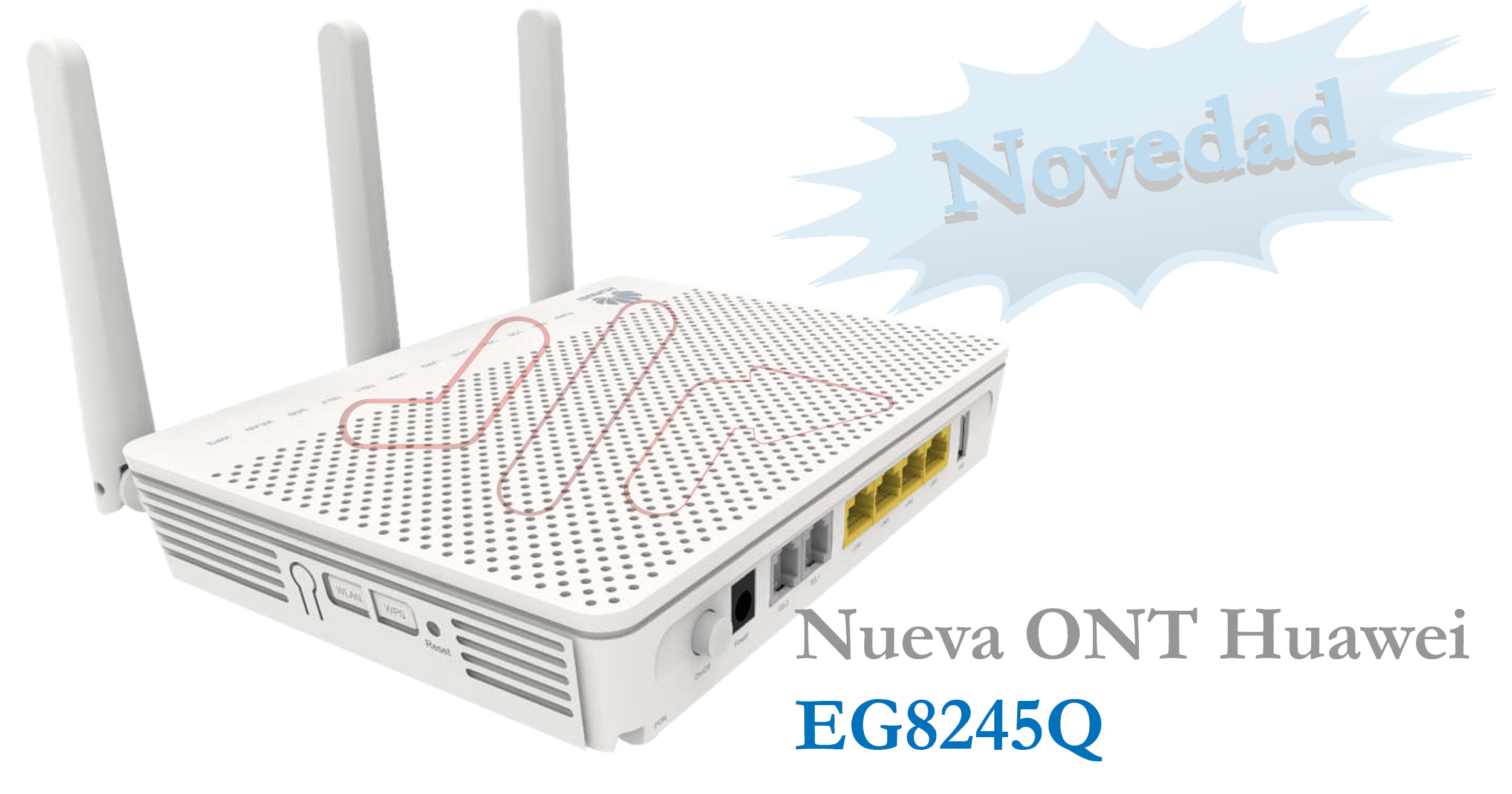 ONT Huawei EG8245Q dual band con wifi AC y antenas externas